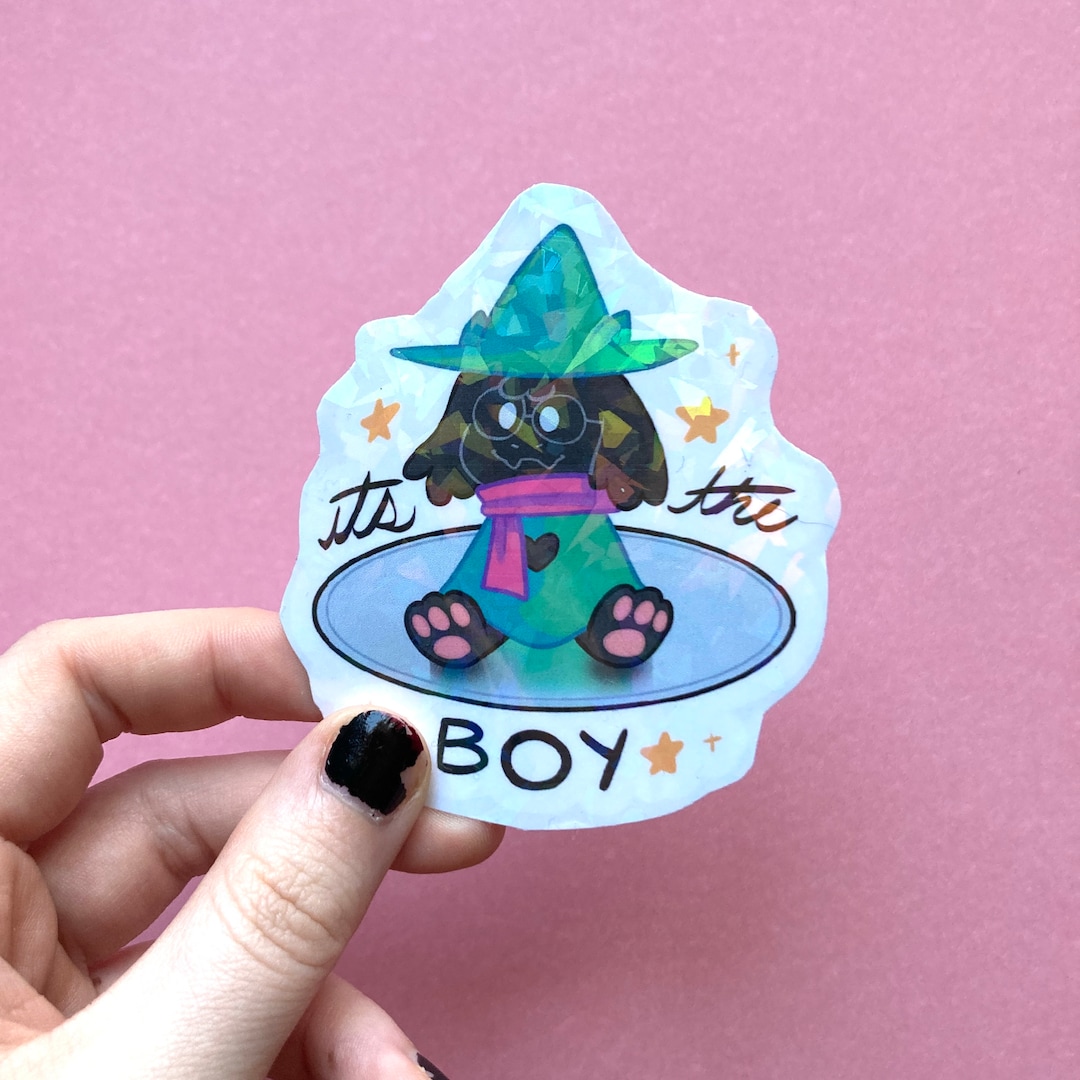 Deltarune Ralsei "it's the Boy!" Holographic Sticker - Etsy