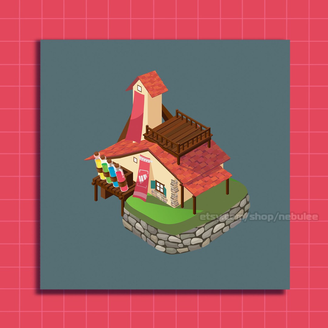 BOTW Dye Shop 6x6 Square Print - Etsy