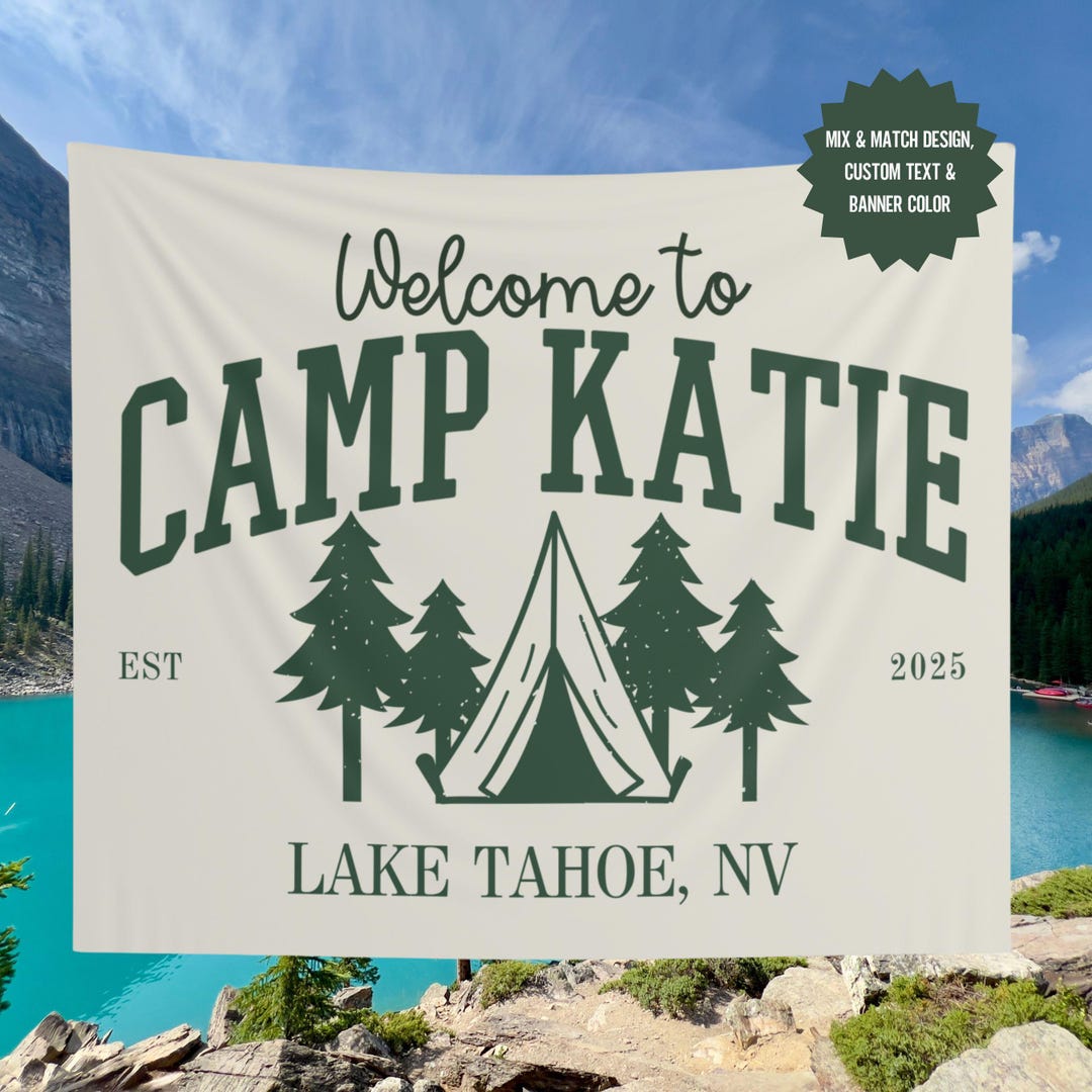 Custom Camp Bachelorette Banner: Lake Party Decor - Etsy