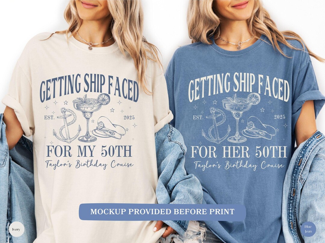Personalized 50th Birthday Cruise Shirt, Cruising Into 50 - Etsy