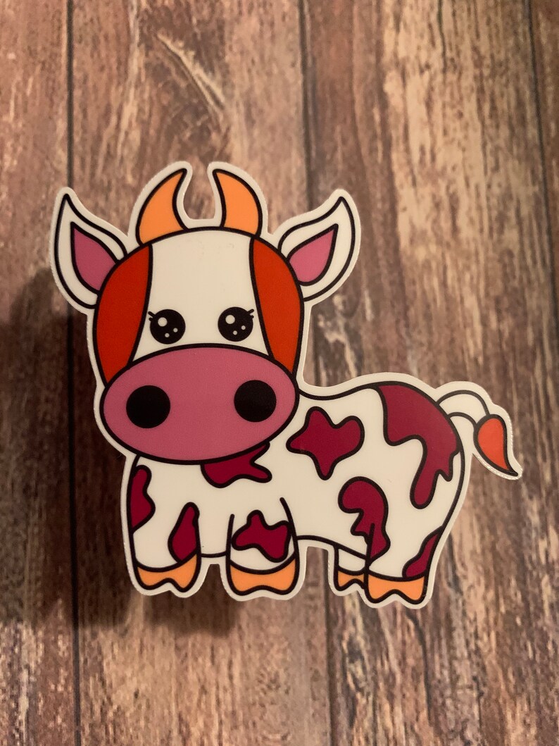 Cute Lesbian Flag Cow LGBTQIA Pride Sticker - Etsy