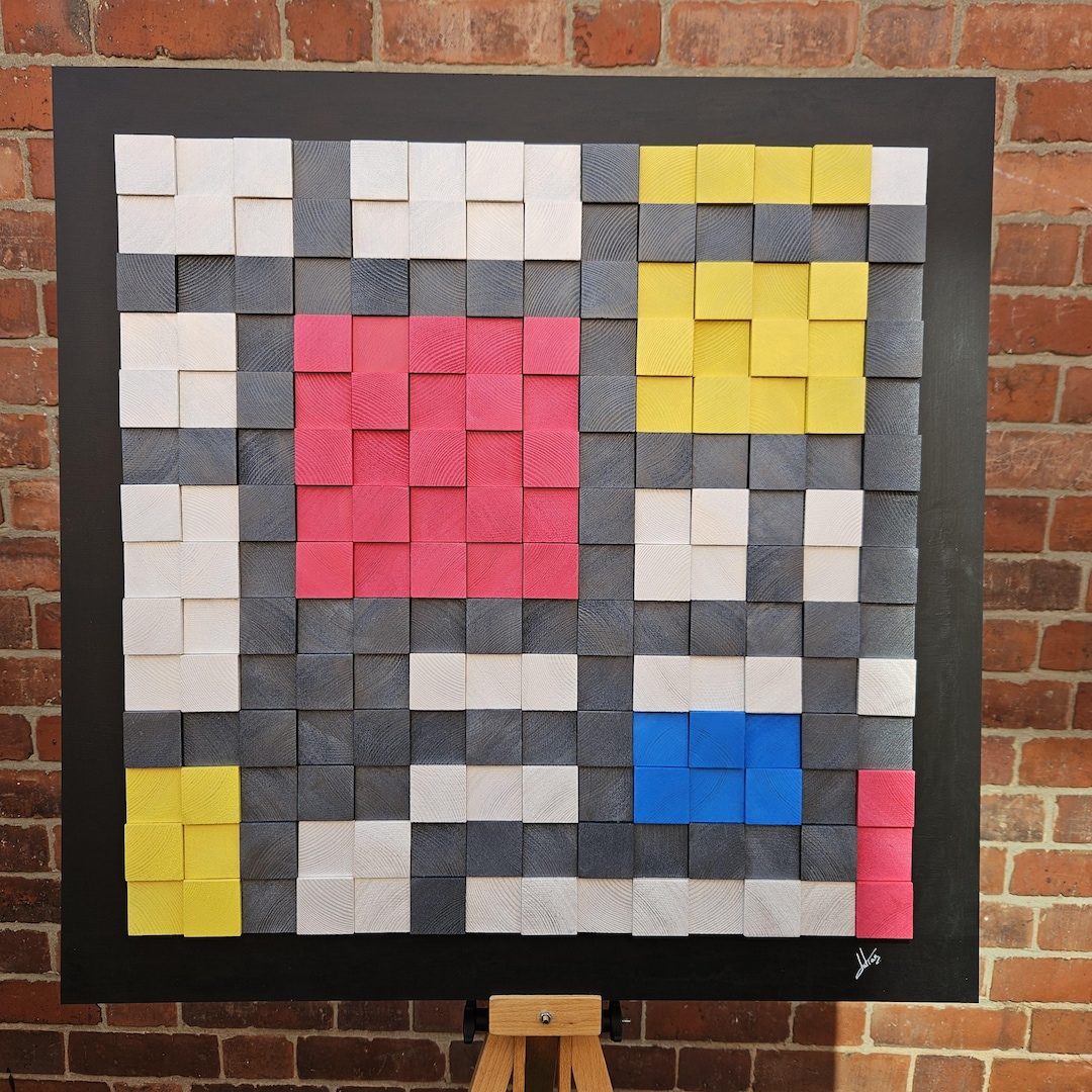 Mondrian Inspired Pixel Art - Etsy