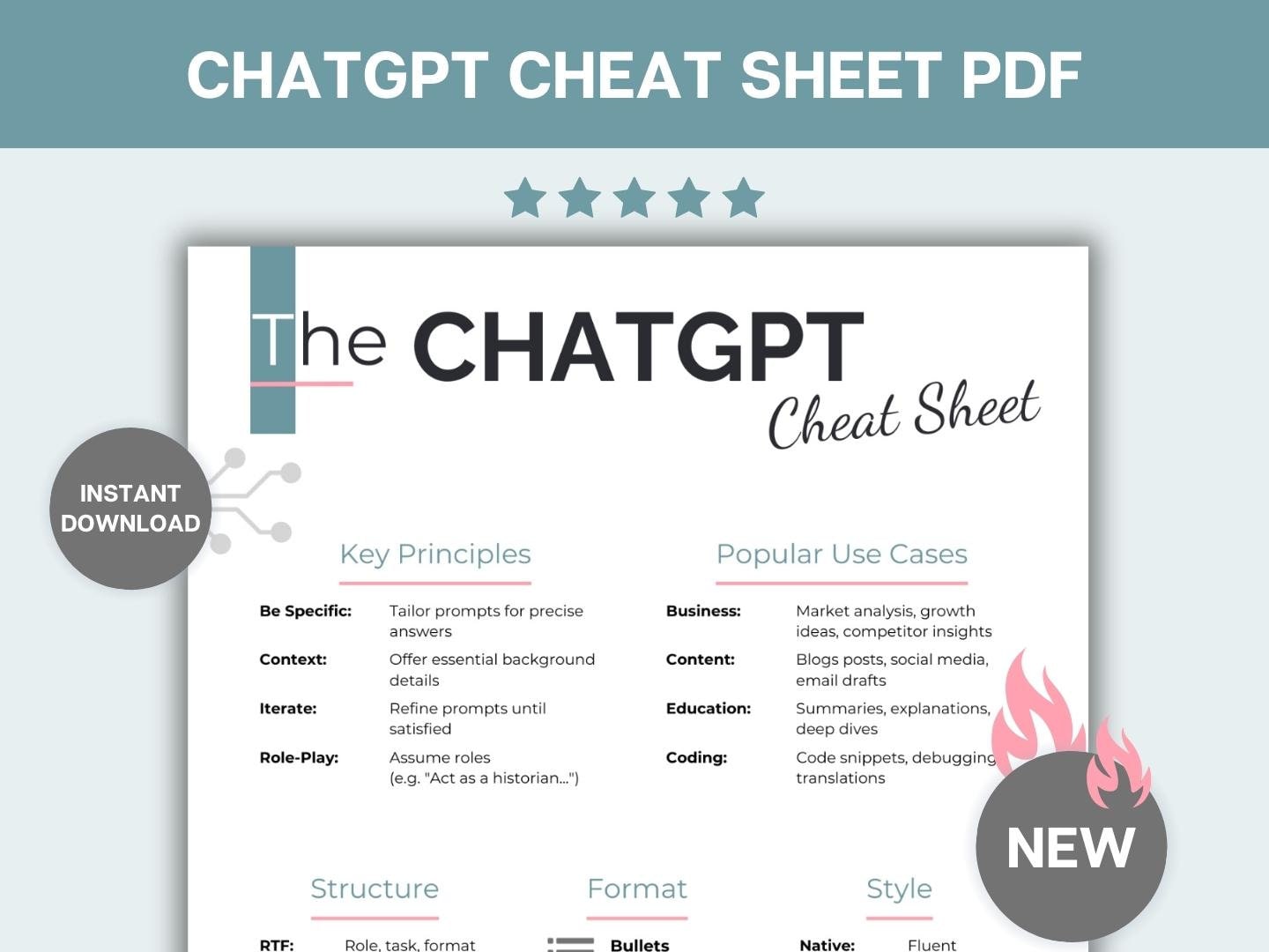Chatgpt Cheat Sheet Pdf Easy Prompts Tips And Tricks Prompt