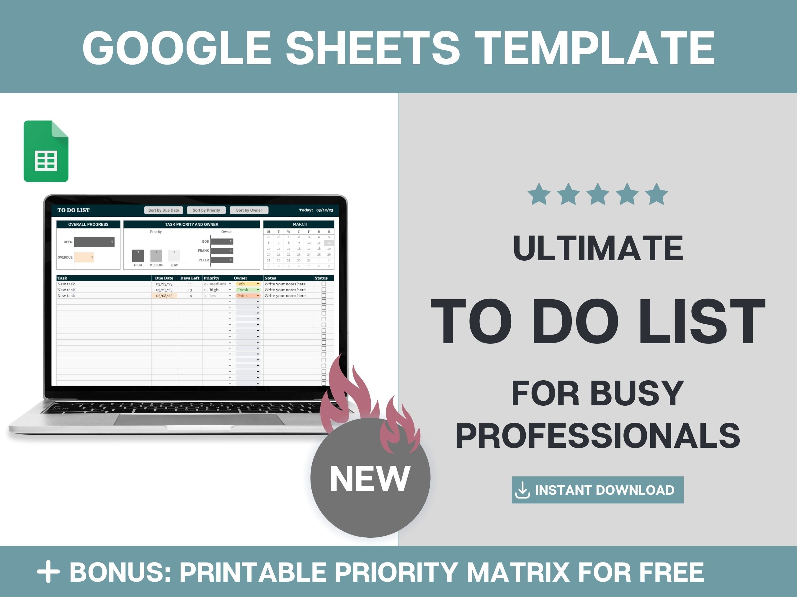 To Do List Google Sheets for Streamlined Employee Daily Task List ...
