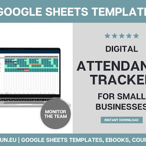 Digital Attendance Tracker: Google Sheets Template (digital Download ...
