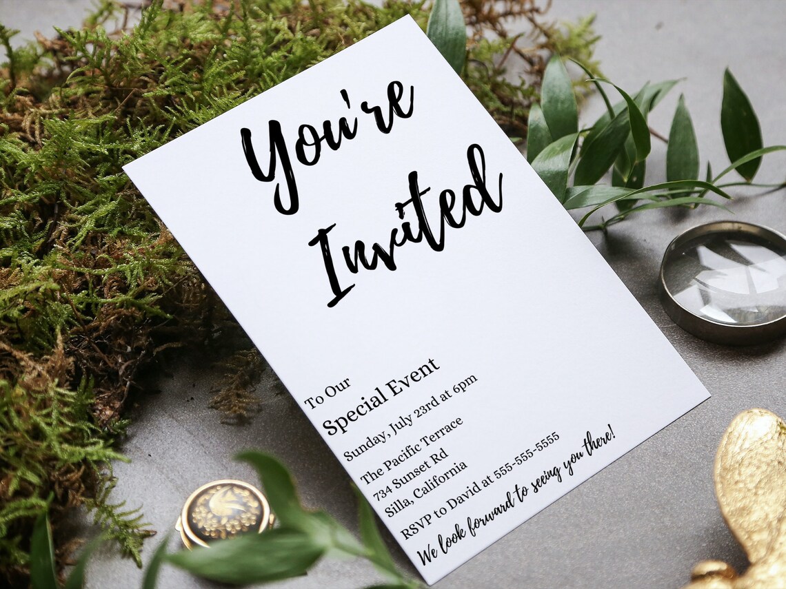 Minimalist Business Invitation Template Special Event - Etsy