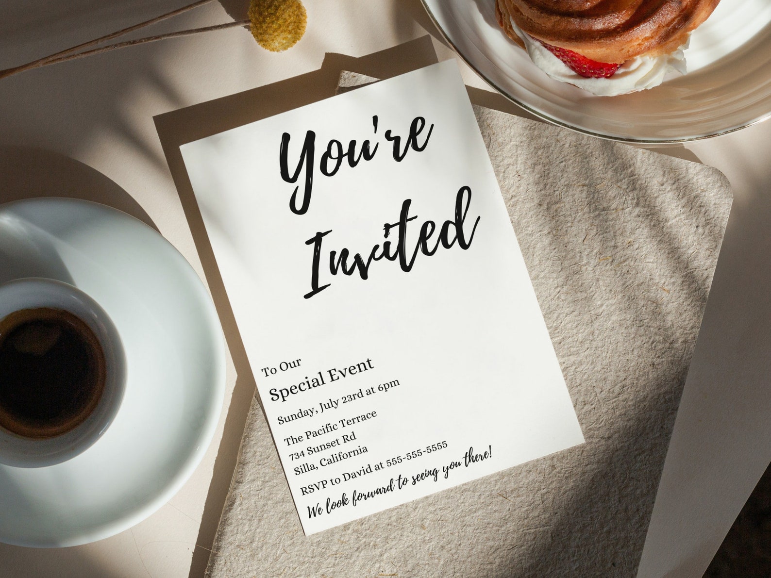 Minimalist Business Invitation Template, Special Event Invitation ...