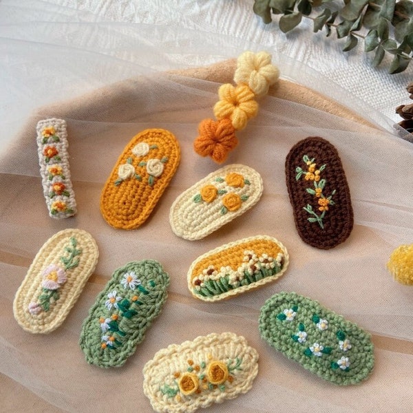 Crochet Hair Clips - Etsy