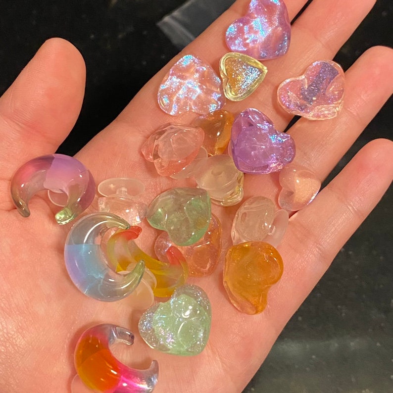 13 PCS Heart Shape Crocs Charms Set Transparent Heart Crocs - Etsy