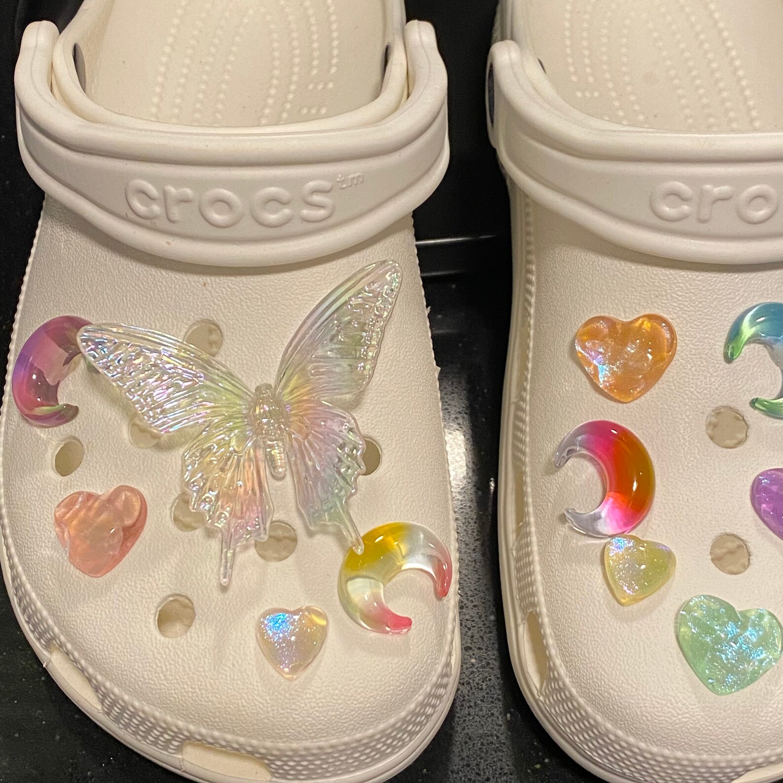 13 PCS Heart Shape Crocs Charms Set Transparent Heart Crocs - Etsy