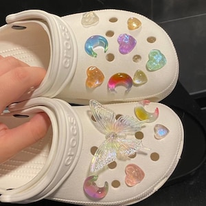 13 PCS Heart Shape Crocs Charms Set Transparent Heart Crocs - Etsy