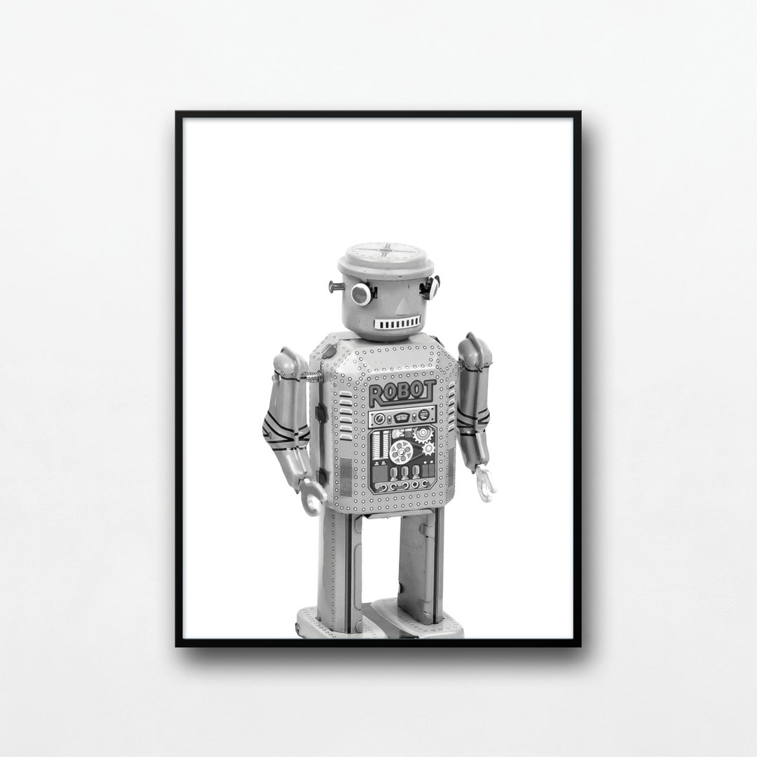 Robot Print, Robot Poster, Robot Decor, Robot Wall Art, Robot Nursery ...