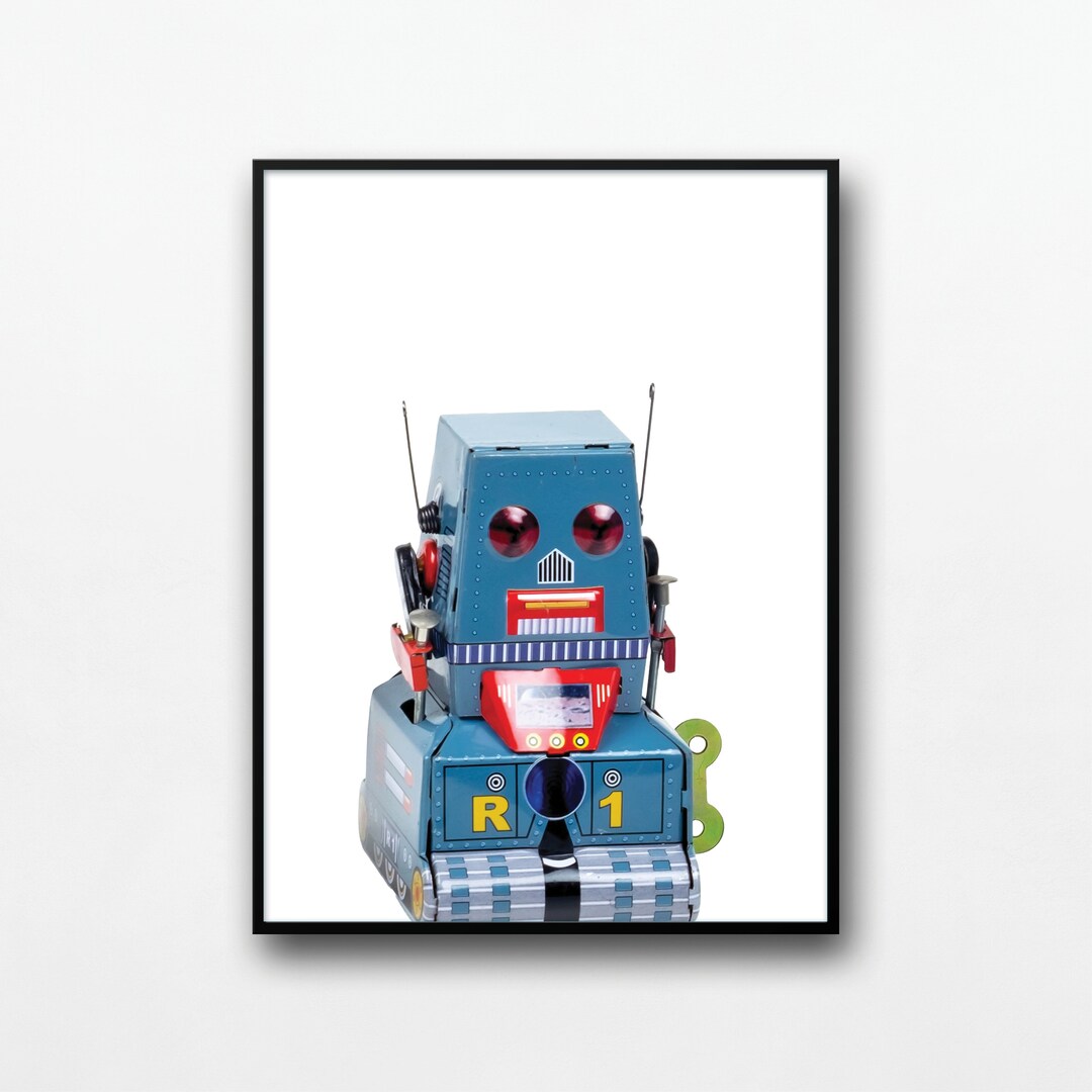 Robot Print, Robot Poster, Robot Decor, Robot Wall Art, Robot Nursery ...