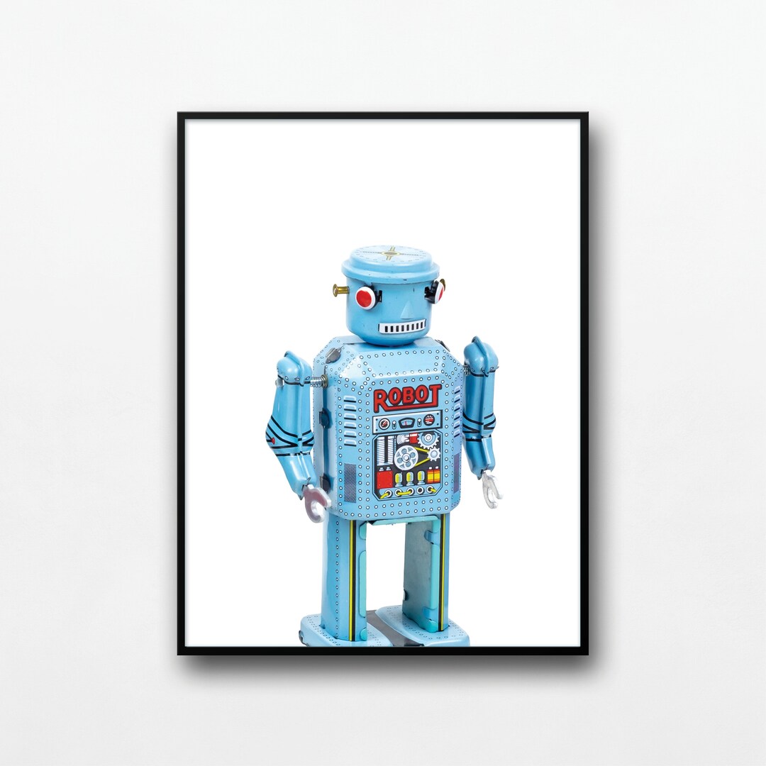 Robot Print, Robot Poster, Robot Decor, Robot Wall Art, Robot Nursery ...