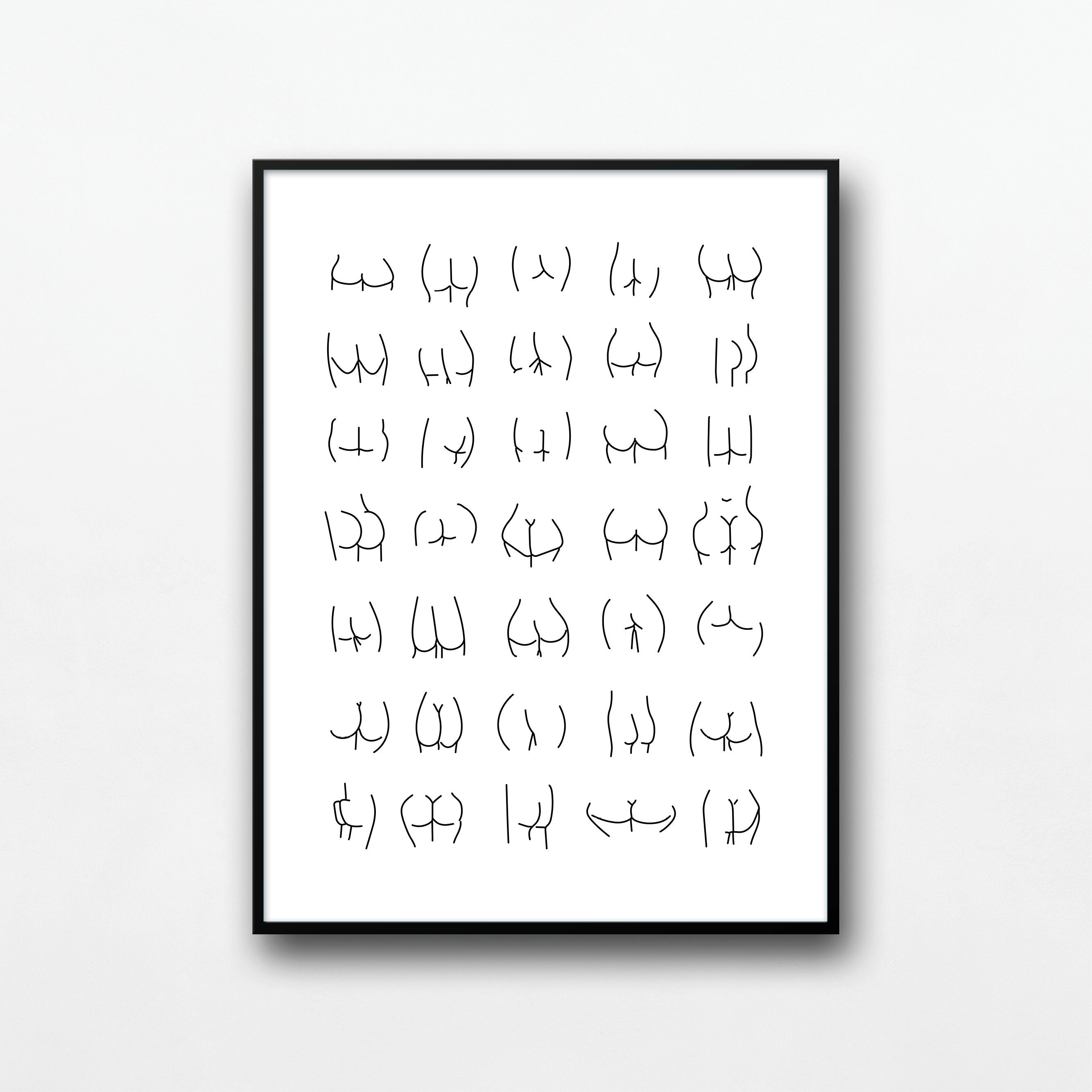 All Bums Welcome Print | Bathroom Art | Cute Bathroom Butts | Bum ...