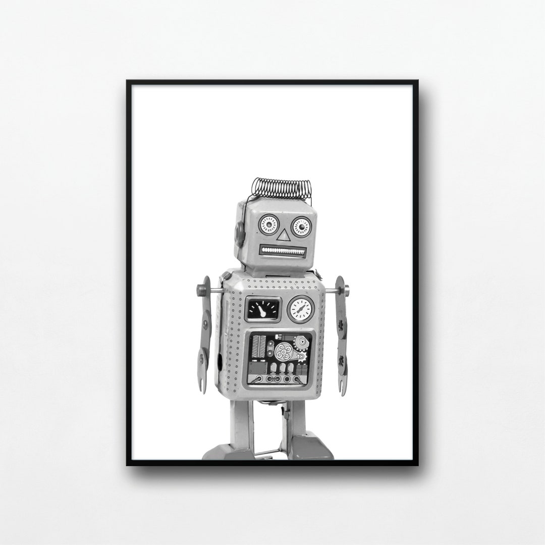 Robot Print, Robot Poster, Robot Decor, Robot Wall Art, Robot Nursery ...