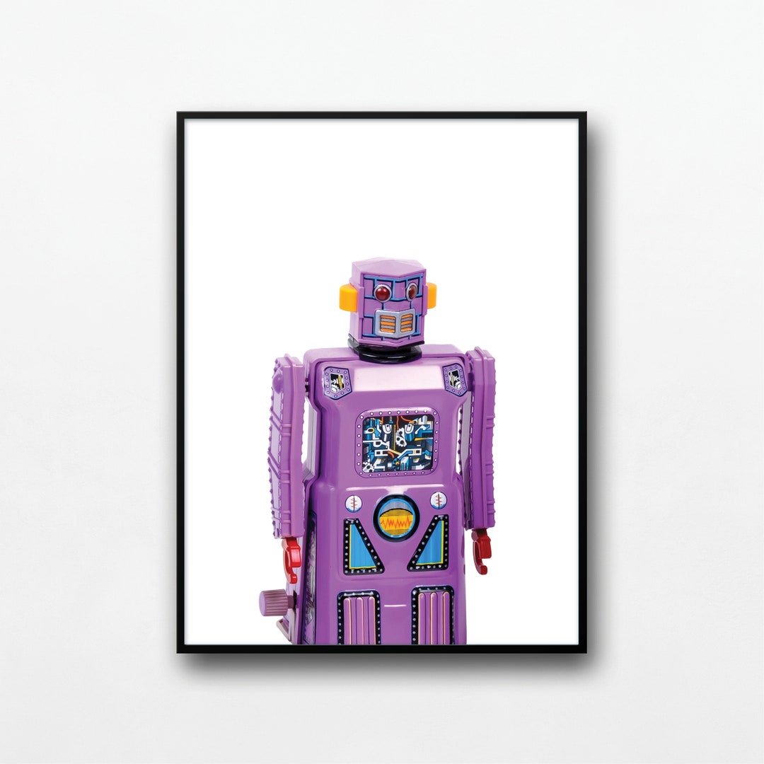 Robot Print, Robot Poster, Robot Decor, Robot Wall Art, Robot Nursery ...