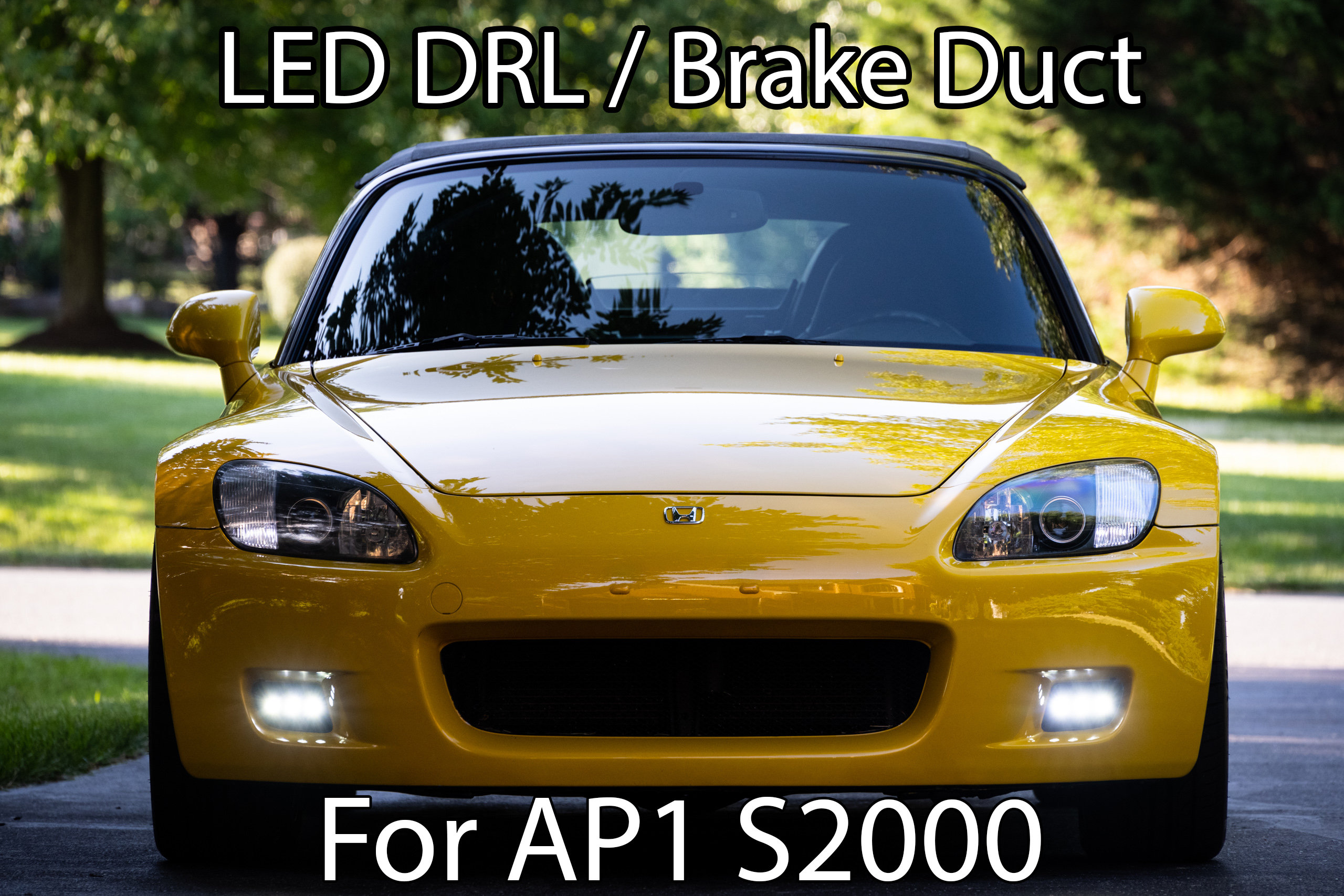 LED DRL Light / Brake Duct Inlet Bracket Combo for Honda S2000 AP1 ...