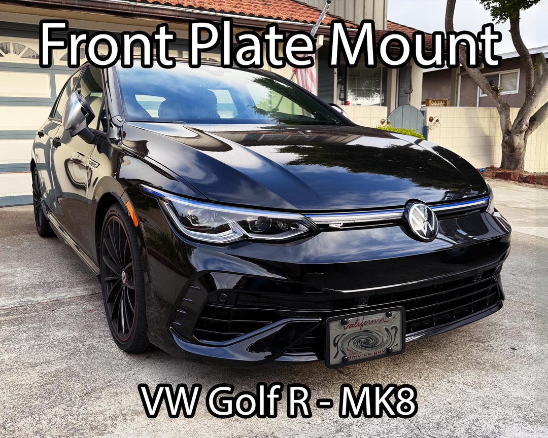MK.8 Golf R - Front Grille License Plate Mount - Etsy