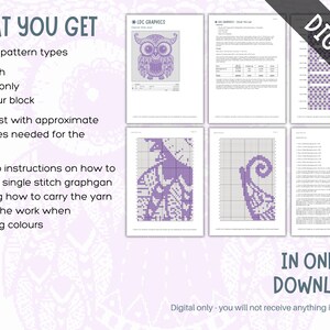 Owl Crochet Blanket Pattern Made Using Hdc Graphgan Chart for Afghan ...