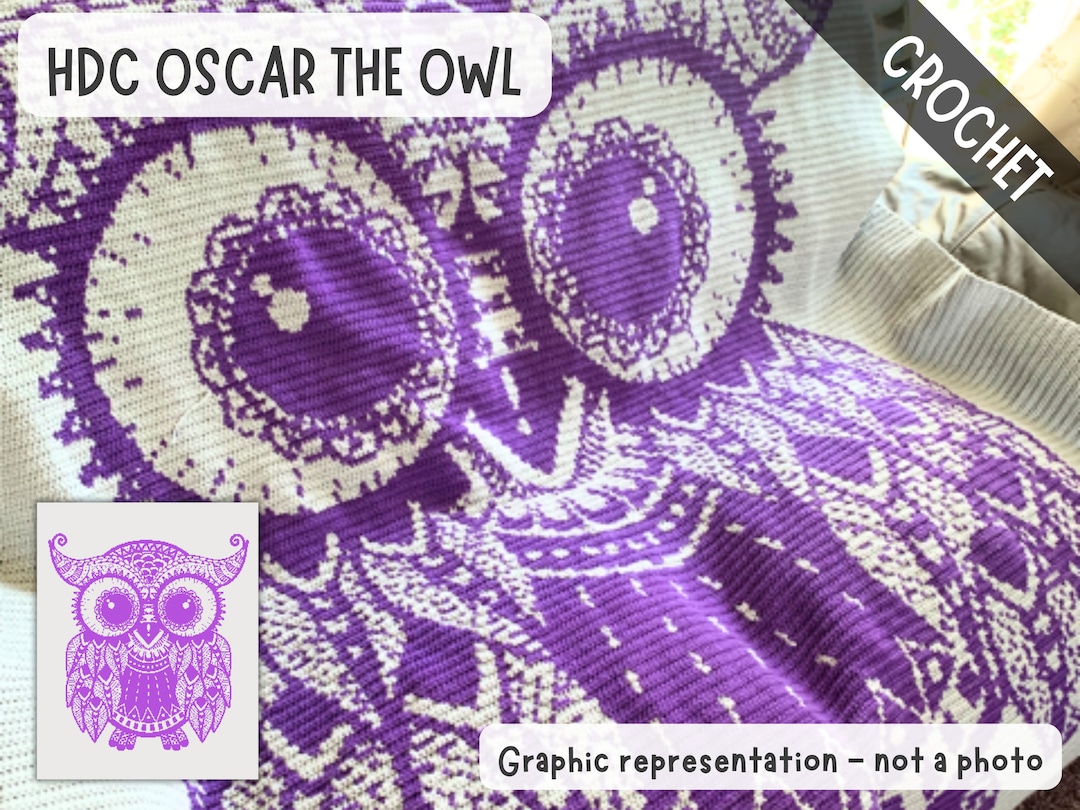 Owl Crochet Blanket Pattern Made Using Hdc Graphgan Chart for Afghan ...