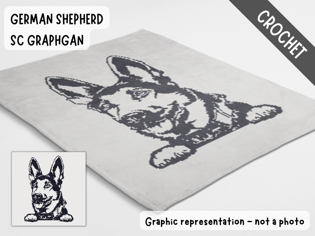 German Shepherd Crochet Blanket Pattern Made Using Sc Graphgan Chart ...