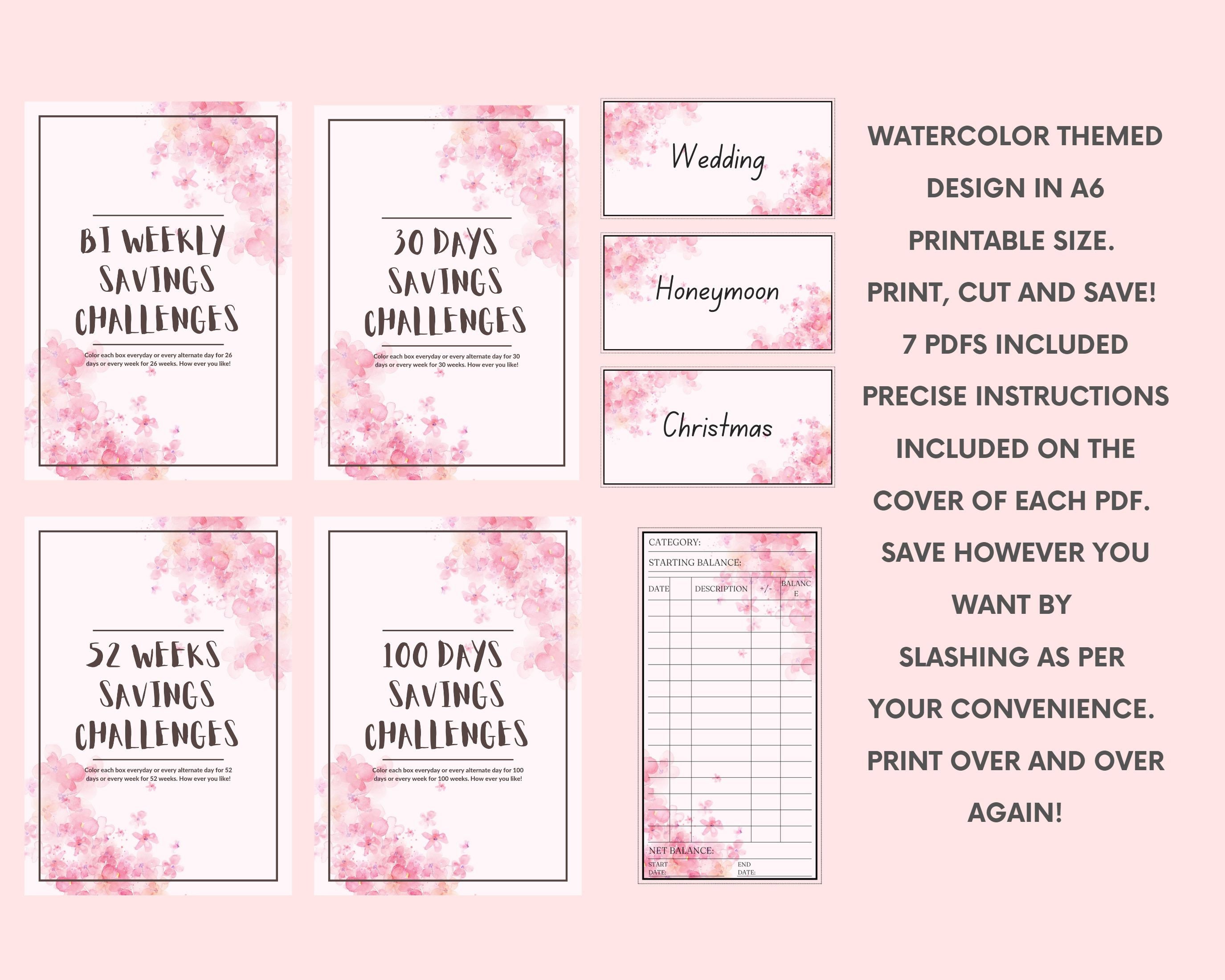 A6 3000 5000 Savings Challenge Printable Cash Envelopes Wallet - Etsy