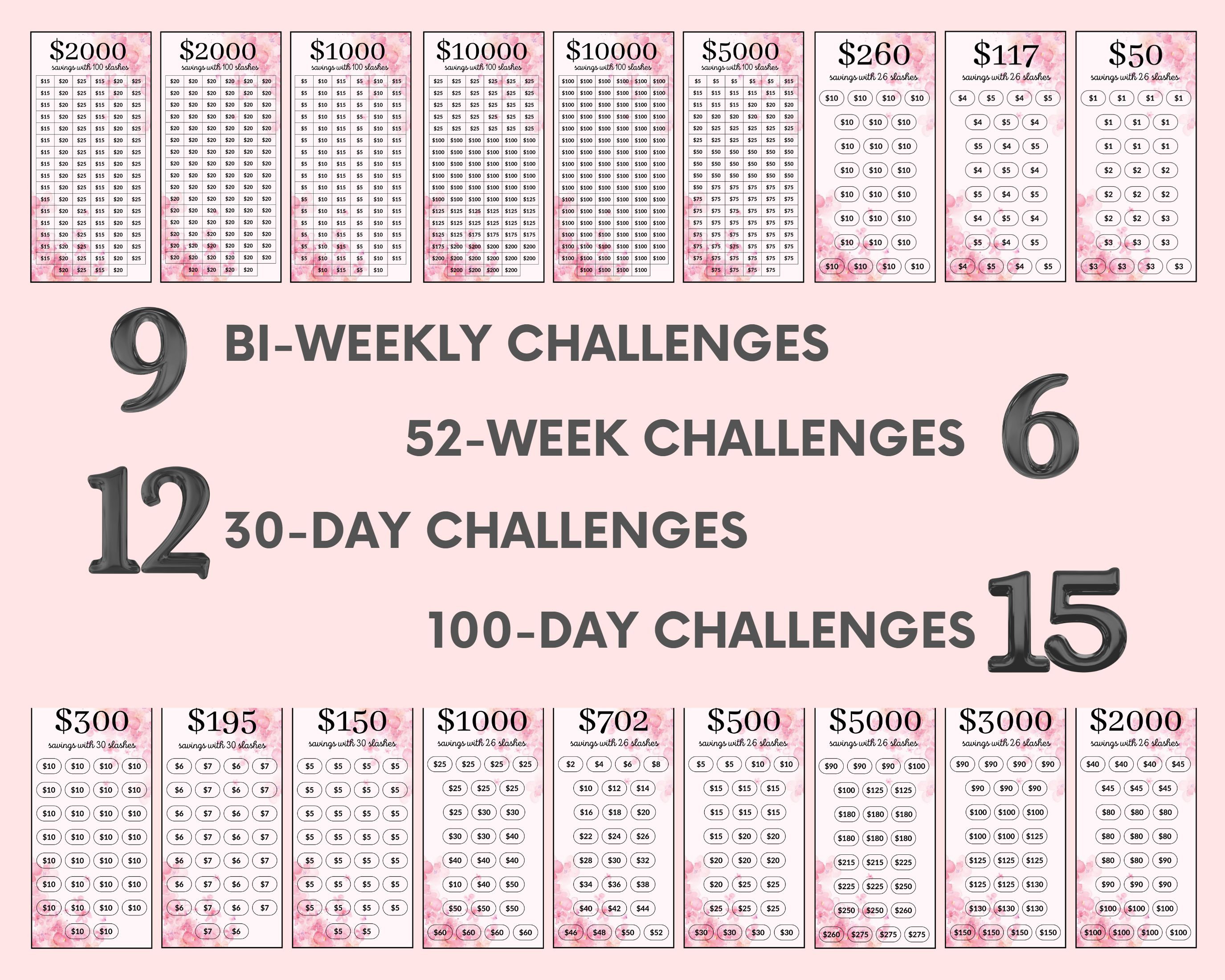 A6 3000 5000 Savings Challenge Printable Cash Envelopes Wallet - Etsy