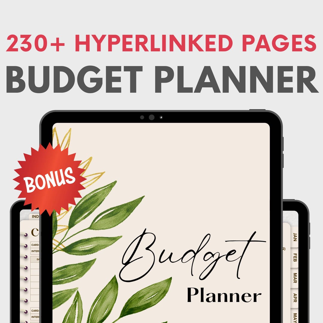 Digital Budget Planner for Goodnotes Ipad, Digital Finance Planner ...