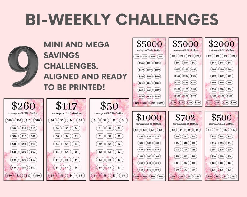 A6 3000 5000 Savings Challenge Printable Cash Envelopes Wallet - Etsy