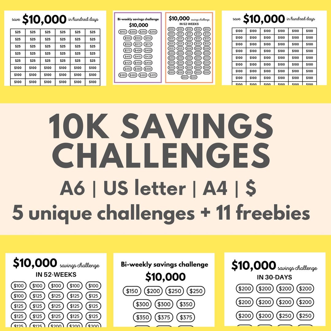 100000 Savings Challenge Printable 100 Envelope Challenge Printable ...