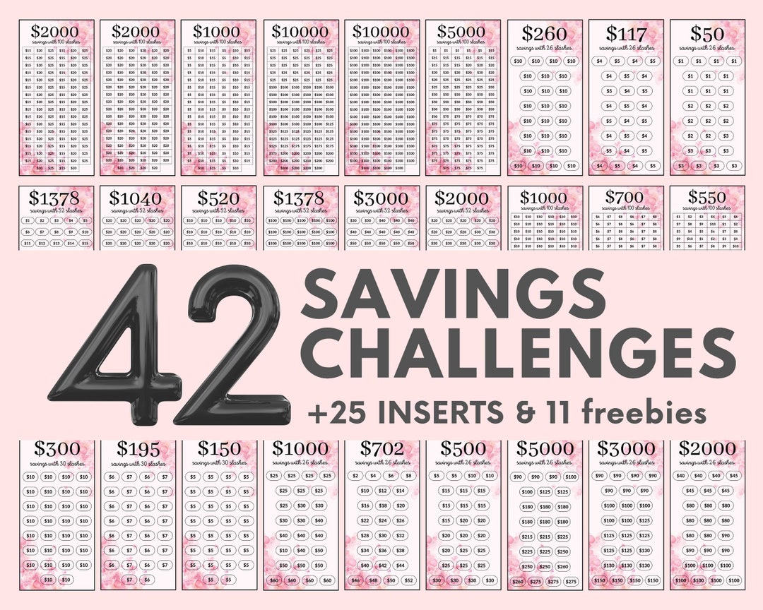 A6 3000 5000 Savings Challenge Printable Cash Envelopes Wallet - Etsy