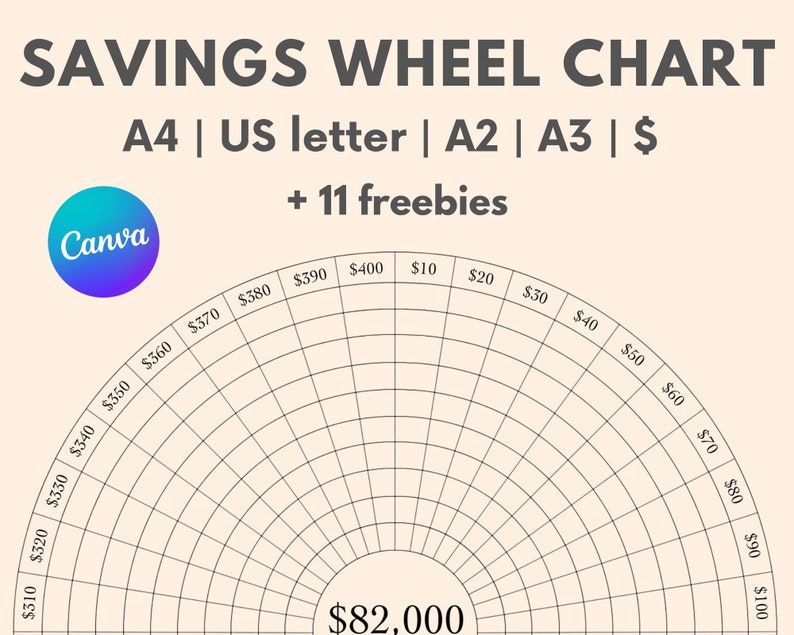 Savings Challenge Printable, 100k 10000 Savings Challenge Chart, 50k ...