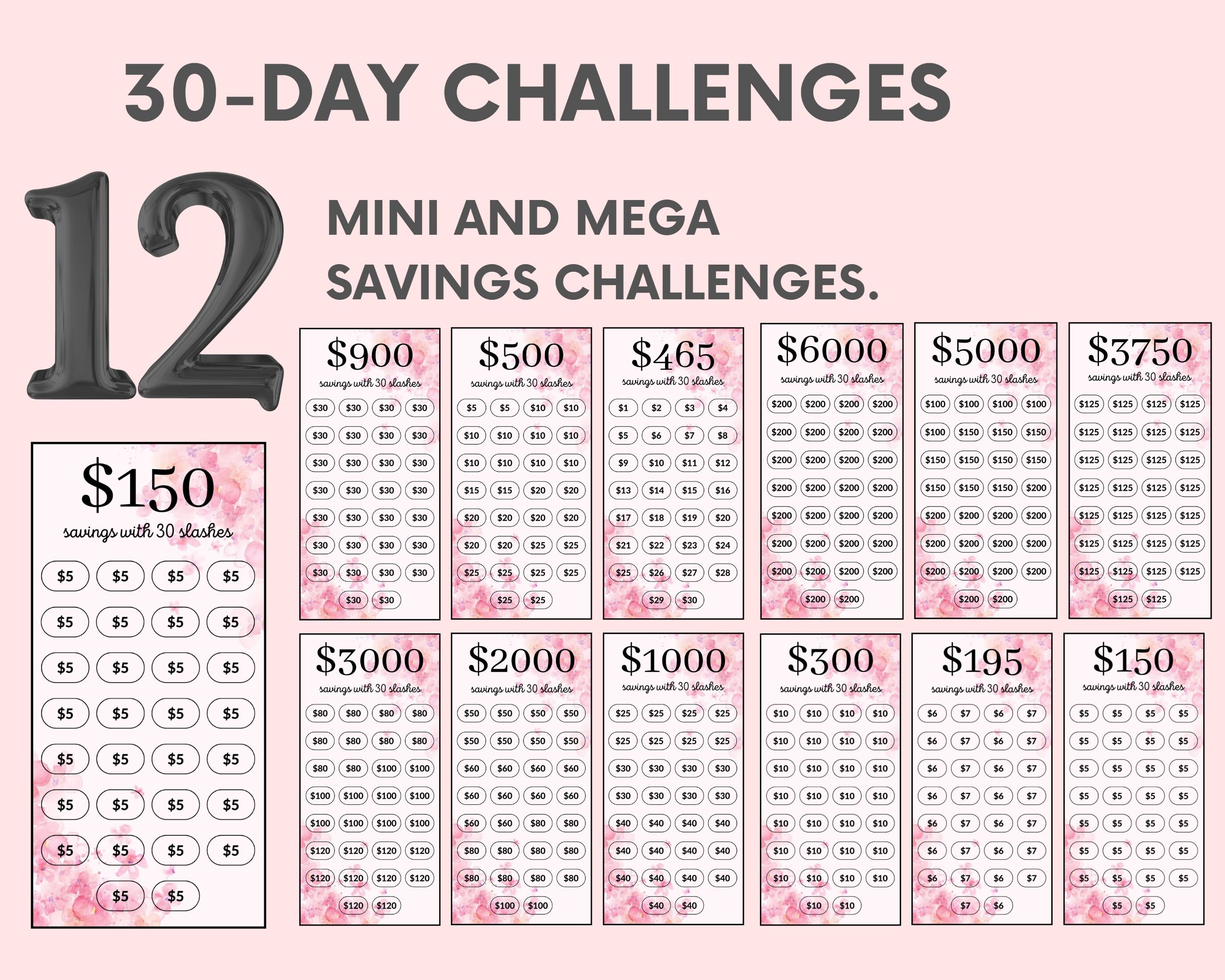 A6 3000 5000 Savings Challenge Printable Cash Envelopes Wallet - Etsy