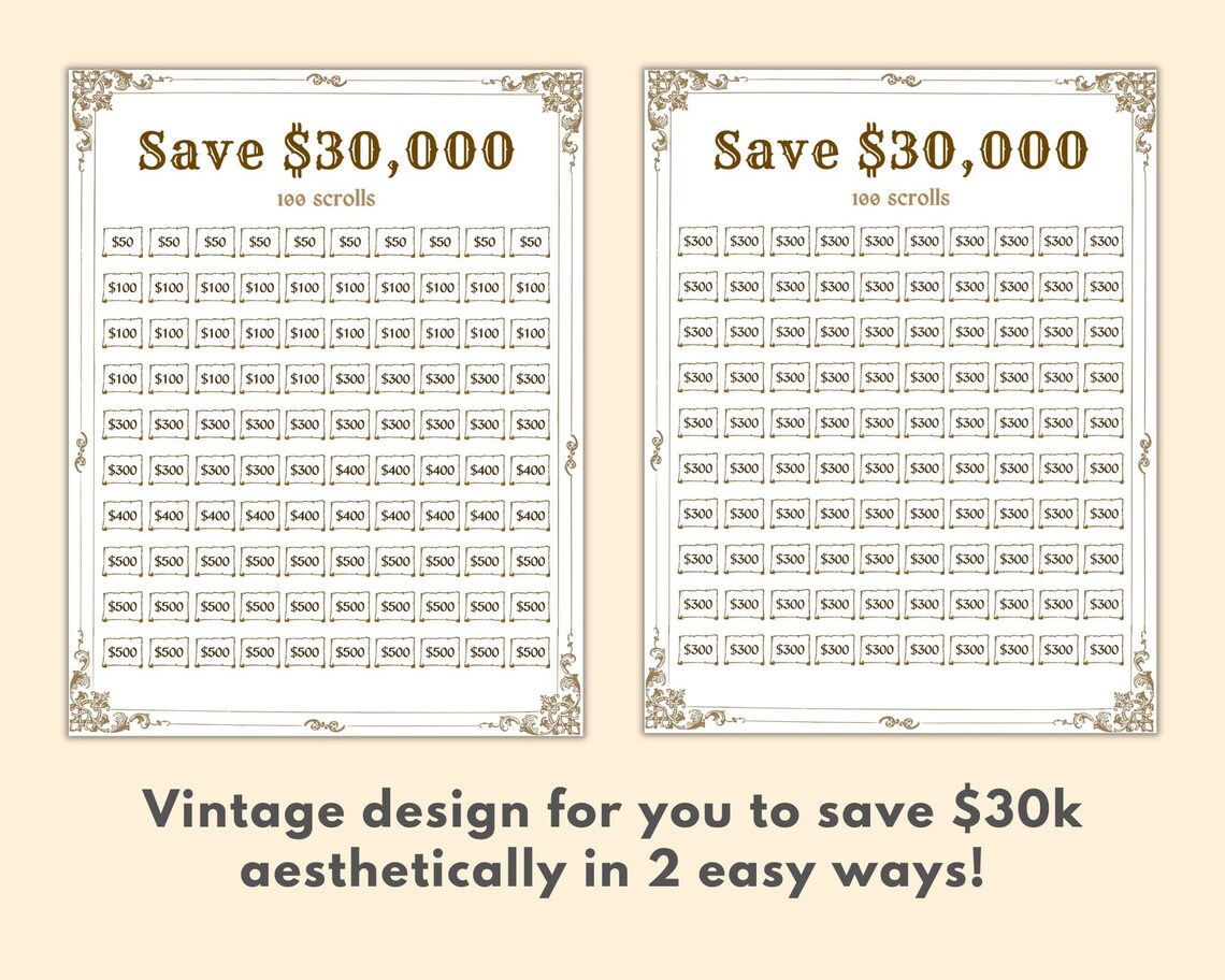 30k Savings 30k Challenge 30k Saving Challenge House Savings Chart ...