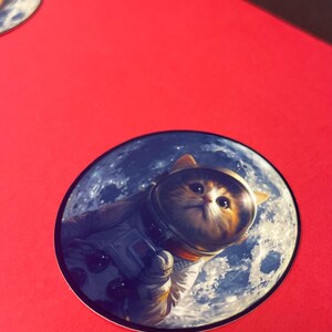 Spacesuit Cat in Spacesuit Sticker of Cat in Space Sticker Cat Sticker ...