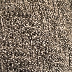 Large Gray Crochet Blanket - Etsy