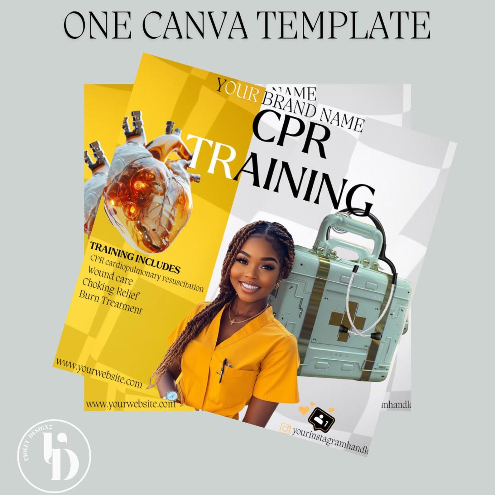 CPR Flyer TEMPLATE / DIY Medical Service Flyer/ First Aid Flyer ...