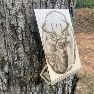 Laser Engraved Deer With Integrated Frame - Etsy