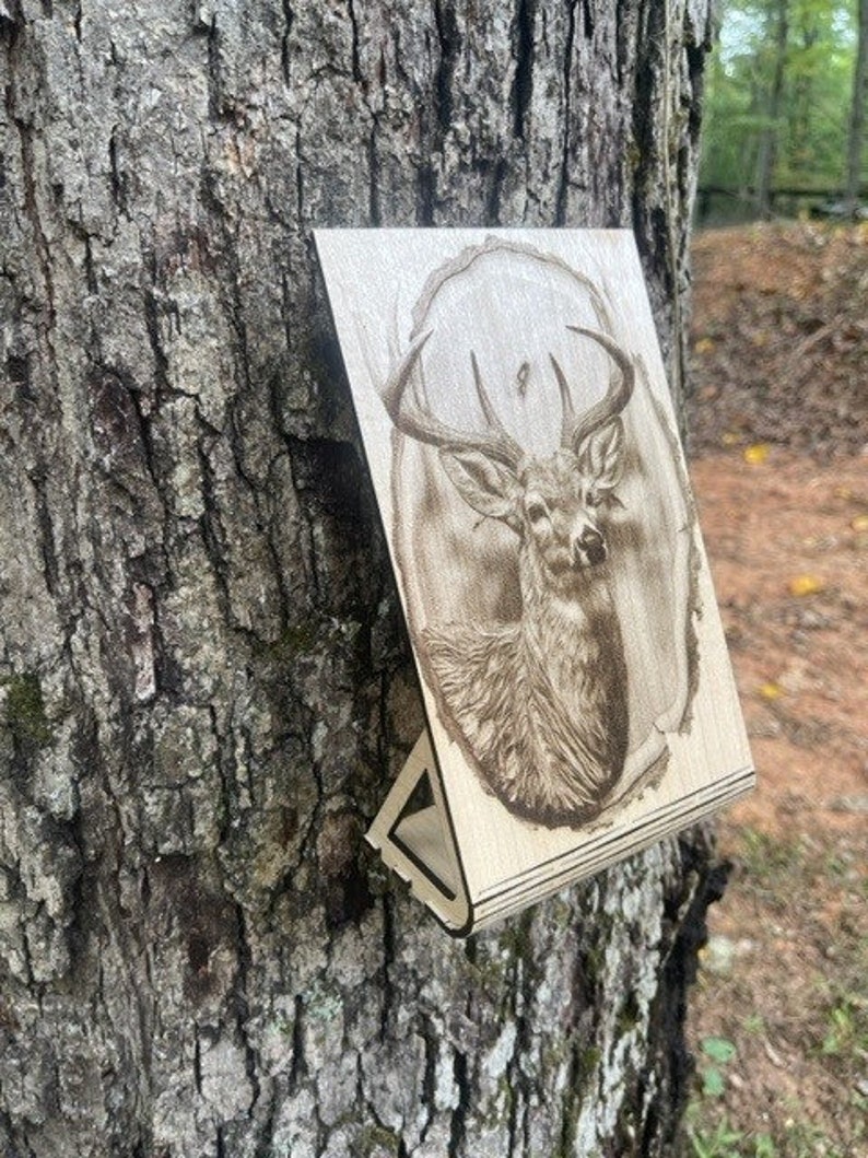 Laser Engraved Deer With Integrated Frame - Etsy