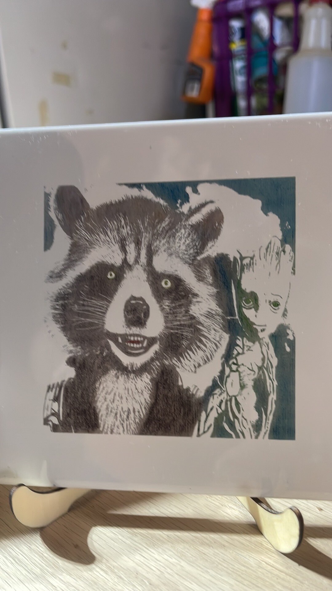 Rocket and Groot Tile - Etsy