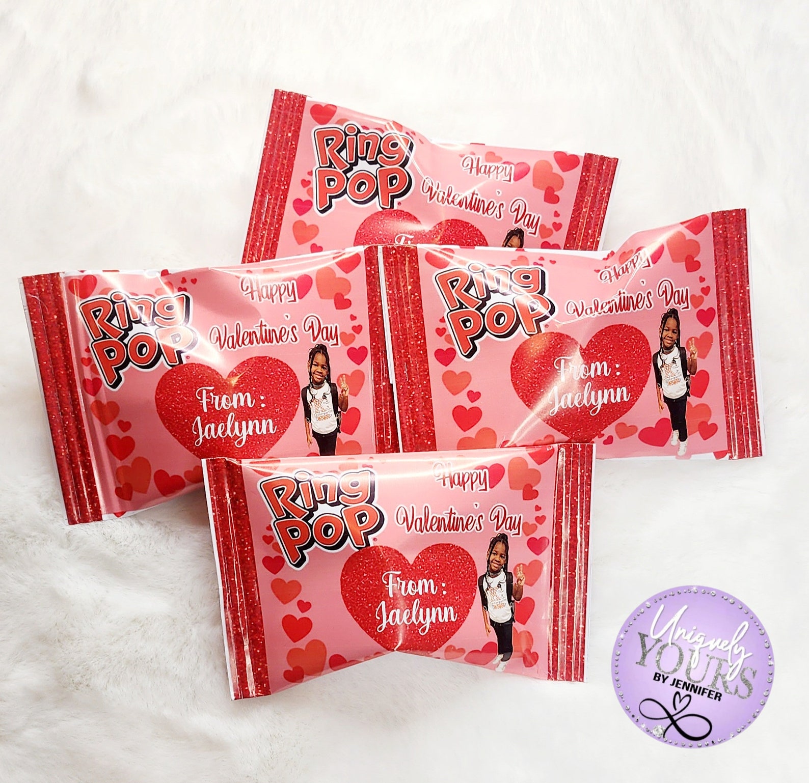 Valentine's Custom Ring Pop Candy Personalized - Etsy