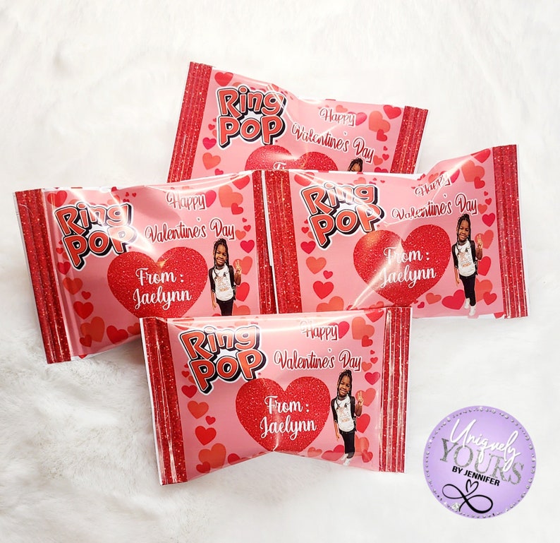 Valentine's Custom Ring Pop Candy Personalized - Etsy