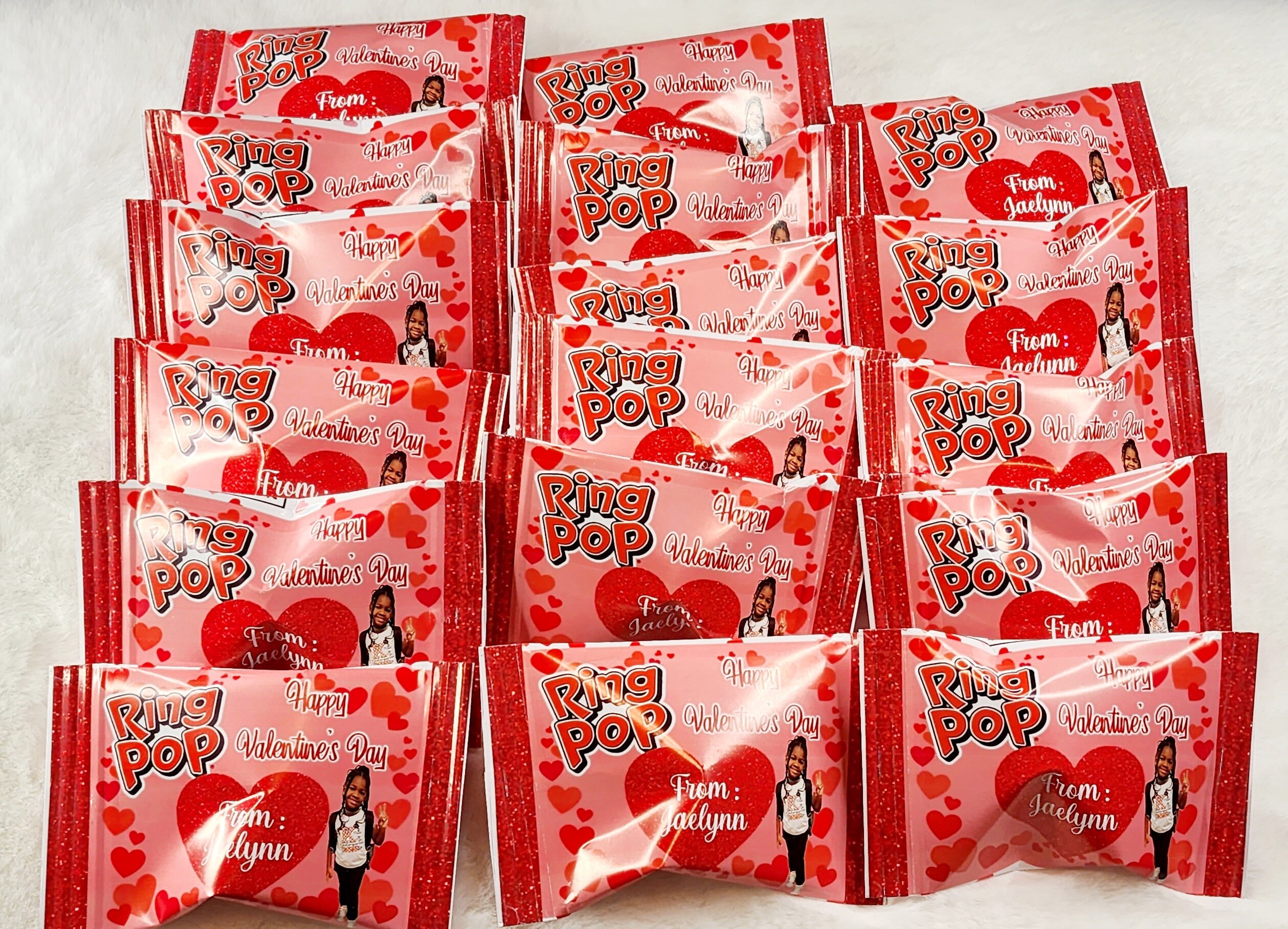 Valentine's Custom Ring Pop Candy Personalized - Etsy