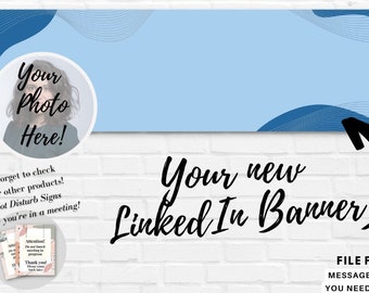 Blue Linkedin Banner - Etsy