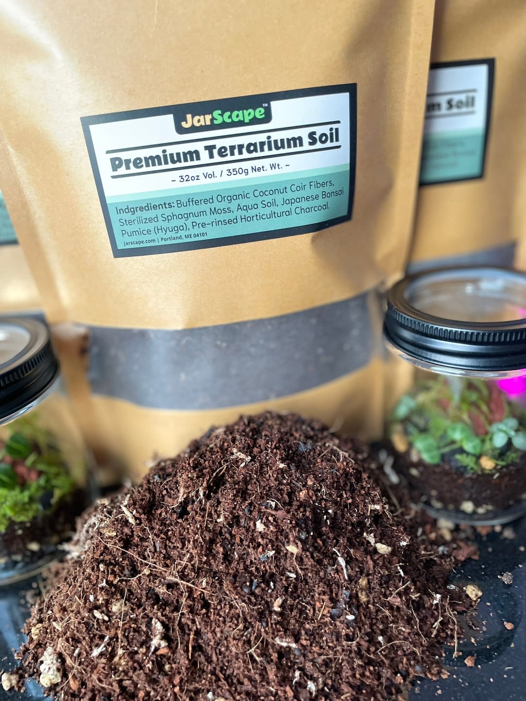 Terrarium Soil, Premium Ingredients, Re-sealable, Planting Soil, Moss ...
