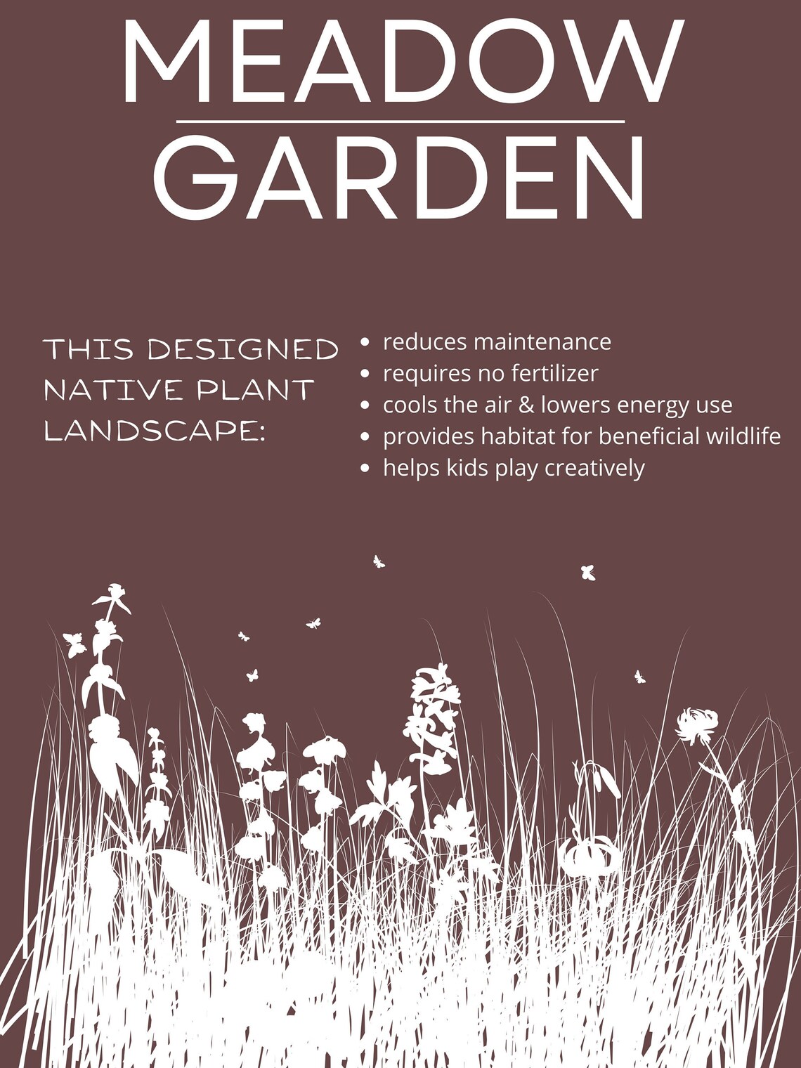 Downloadable Natural Garden Education Sign (option 1) - Etsy