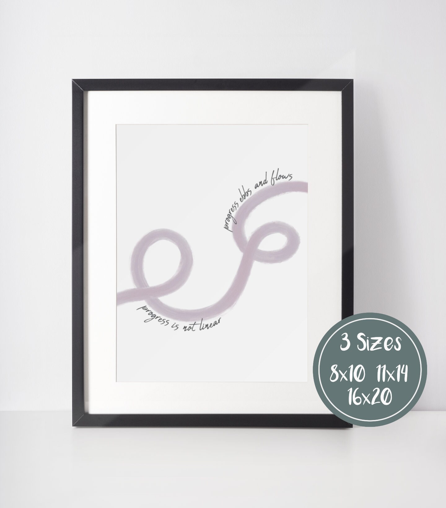 Progress is Not Linear Poster Printable, Therapy Office Decor, School ...