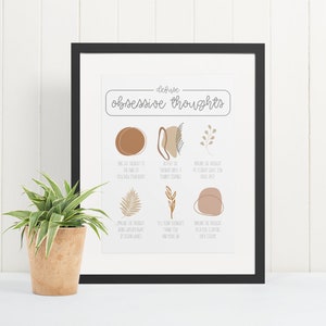 Defuse Obsessive Thoughts Printable, Therapy Office Decor, School ...