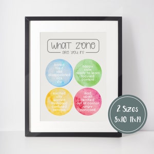 Zones of Regulation Printable Download, Zone of Regulation, School ...